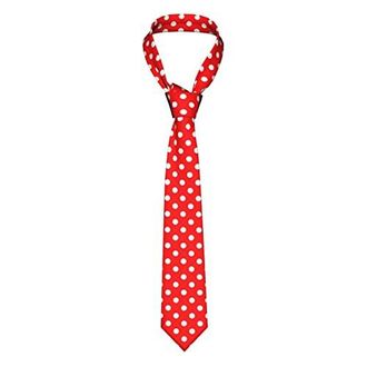 Generic Cravates Homme Rouge &Agrave; Pois Tendance Cravates Fine Cravate Homme Pour Travail Accessoires F&ecirc;te