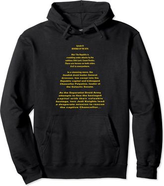 Star Wars Revenge Of The Sith Opening Crawls Pullover Hoodie