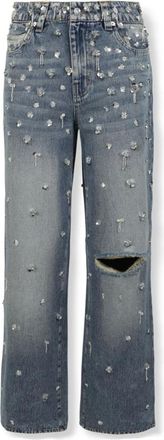 SIMKHAI Femme, Jeans, Bleu, Taille: W28 Zealand Embellished Pant