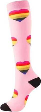 Generic Chaussettes de compression &eacute;lastiques pour course &agrave; pied, saut, bas de compression en jacquard pour mollet et cuisse, collants en dentelle, vert clair