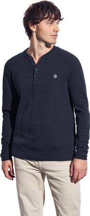 Street One Men Herren Softes Slub Henleyshirt