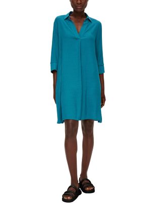 s.Oliver Damen Blusenkleid Blusenkleid, 6694 Petrol, 42