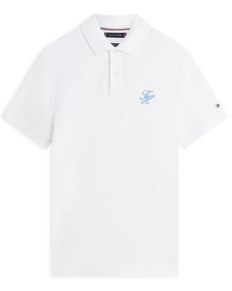 Tommy Hilfiger Poloshirt aus einem Baumwoll-Mesh mit Monogramm-Stickerei, Regular Fit in