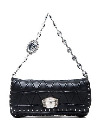 Miu Miu sac porté épaule matelassé (2010) - Noir