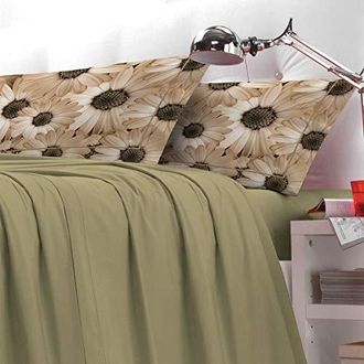 Petti Artigiani Italiani Petti Artigiani Italiani - Kissenbezüge, 1 Paar Kissenbezüge, Digitaldruck, 100% hypoallergene Mikrofaser, Gänseblümchen