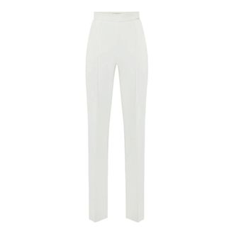 Elisabetta Franchi Leichte Cr&ecirc;pe-Stoffhose - - Trousers - Damen - Beige - XL