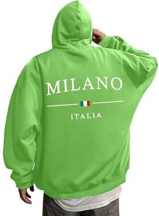 Generic Sweat a Capuche Homme Sweatshirt Hooded Sweats &agrave; Capuche avec Imprim&eacute; Lettre pour Un Confort Styl&eacute; et Id&eacute;al pour Les Activit&eacute;s Ext&eacute;rieures