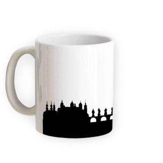 44spaces Tasse W&uuml;rzburg Skyline - B&uuml;rotasse Kaffeebecher St&auml;dtetasse 5 Farben f&uuml;r W&uuml;rzburger & Fans, Umzug Richtfest Architekt (schwarz)