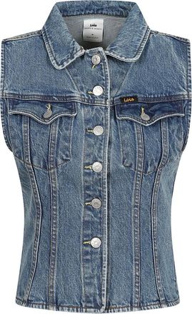 Lois Femme, Vestes, Bleu, Taille: 38 FR Effetto Vintage Vest