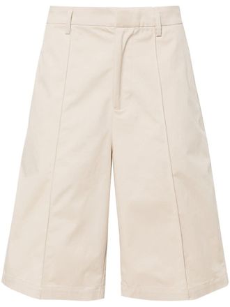 Neil Barrett short chino &agrave; taille mi-haute - Tons neutres
