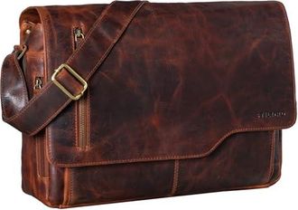 STILORD Marlon Sac en Cuir pour Hommes Travail Universit&eacute; Sac de Bureau Vintage Bandouli&egrave;re Sacoche dOrdinateur Portable 15,6 Pouces, Couleur:Bordeaux - Marro