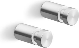 Zack Zack AIVO Handtuchhaken, gebürstetes Finish, groß, silberfarben