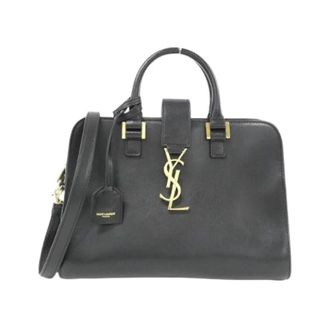 Saint Laurent Pre-owned Baby Cabas Monogram Kalbsleder Handtasche - - Pre-owned - Damen - Schwarzk - ONE SIZE