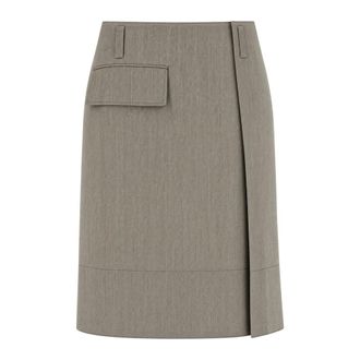 Marni Woll-Midi-Rock mit Tasche - - Skirts - Damen - Grau - XS