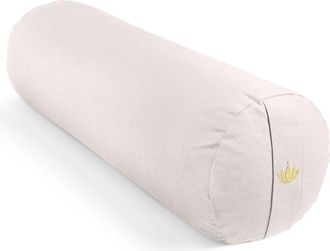 Lotuscrafts Yoga Rolle &Oslash;24 cm, Yogabolster mit 100% Bio-Dinkelf&uuml;llung, Waschbarer Bezug aus Baumwolle, f&uuml;r Yin Restorative Yoga-&Uuml;bungen, GOTS Zertifiziert