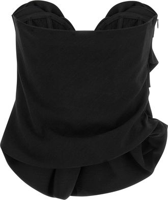 Magda Butrym Off-Shoulder Corset Bodysuit - Black