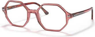 Ray-Ban Britt Optics Havana Rosa Gestreift Fassung Klar Glas Polarisiert 52-20