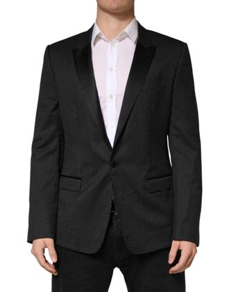 Dolce & Gabbana Mens Black Fantasy Single Breasted Jacket Blazer Clothing