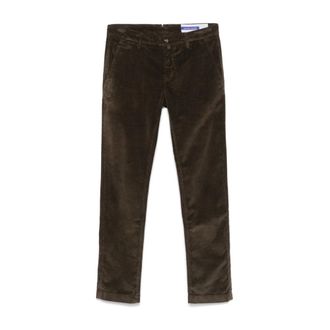 Jacob Cohen Homme, Pantalons, Brun, Taille: W36 Pantalon Slim en Velours Côtelé Marron