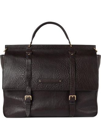 Brunello Cucinelli porte-documents en cuir - Marron