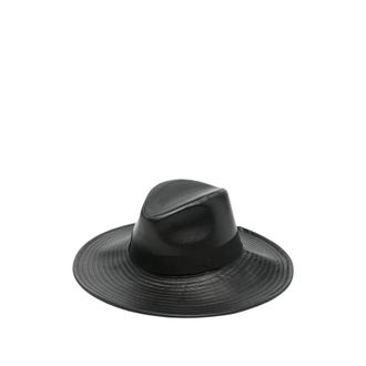 Borsalino Sophie Lederhut - - Accessories - Herren - Schwarzk - S
