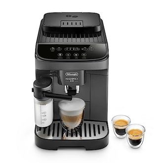 DeLonghi Magnifica Evo ECAM292.52.GB, Machine Automatique à Café en Grains, Broyeur Intégré, Panneau de Commande à Icônes Blanc et Noir, Technologie LatteCrema