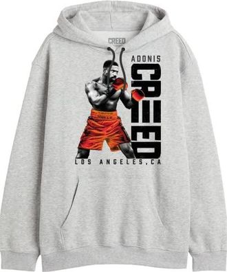 Cotton Division Creed « Adonis Creed Los Angeles, CA » MECREEDSW006 Sweat Homme, Gris Melange, Taille XXL