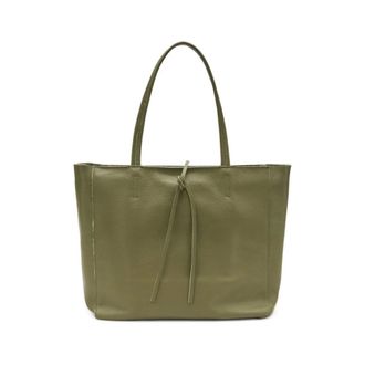 Frau Femme, Sacs, Vert, Taille: ONE Size Sac &agrave; main en cuir souple olive
