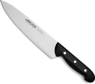 Arcos Chefmesser aus Edelstahl - Professionelles Küchenmesser für Fleisch und Gemüse schneiden, Ergonomischer Griff aus Polyoxymethylen, Klinge 220 mm - Sch
