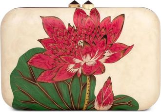 Silvia Furmanovich pochette Marquetry Lotus Flower - Tons neutres