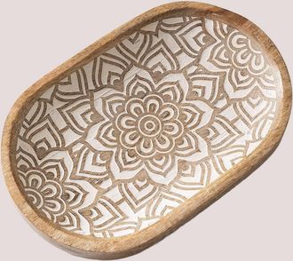 Sklum Dekorative Schale aus Mangoholz Breda Weiss