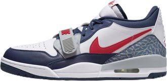 Nike Nike Herren Air Jordan Legacy 312 Low Sneaker, White Varsity Red Midnight Navy, 42.5 EU