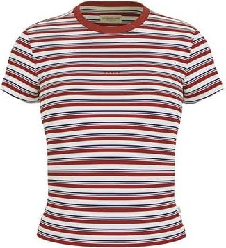 Guess T-shirt &agrave; rayures en coton m&eacute;lang&eacute;