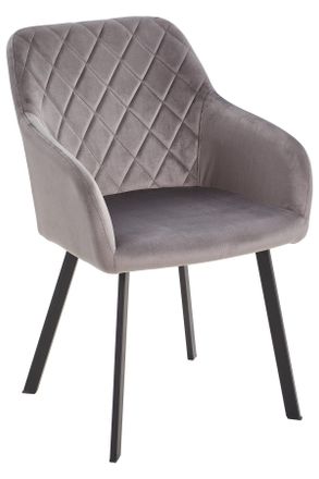 Livetastic Armlehnstuhl, Grau, Holz, Metall, Textil, Pappel, Sperrholz, eckig, 54x87x64 cm, Esszimmer, St&uuml;hle, Esszimmerst&uuml;hle, Armlehnenst&uuml;hle