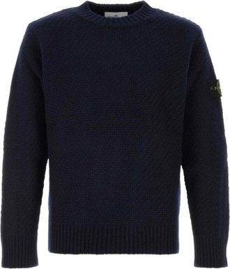 Stone Island Pull avec &eacute;cusson - Homme - Pulls - Bleu - Taille: M