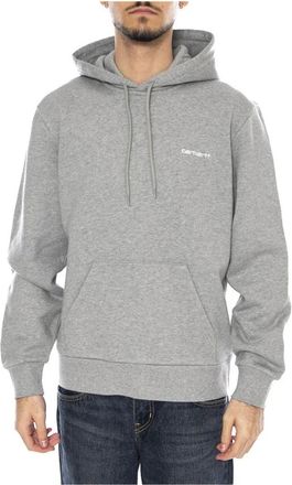 Carhartt Work in Progress Homme, Sweatshirts et sweats &agrave; capuche, Gris, Taille: S Hooded Script Embroidery Sweat