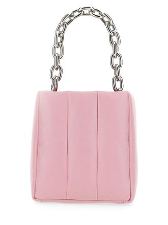 Stand Studio Womens Dya Chain Handle Bag Pink Leather Shoulder
