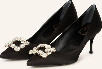 Roger Vivier Pumps Efflorescence Mit Schmucksteinen schwarz
