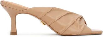 Kazar Femme, Chaussures, Beige, Taille: 40 EU Mules en cuir &agrave; bout carr&eacute;