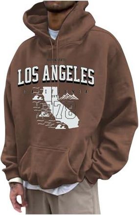 Generic Sweat à capuche pour homme, surdimensionné, vintage, léger, esthétique, Y2K, Harajuku, sweatshirts à capuche, avec cordon de serrage et poches, sweat 