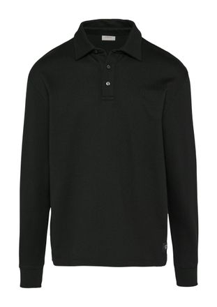 s.Oliver Strukturiertes Langarm-Poloshirt im Relaxed Fit