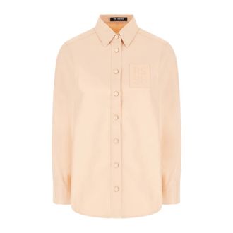 Raf Simons Logo-Patch Langarmshirt - - Blouses & Shirts - Damen - Rosa - M