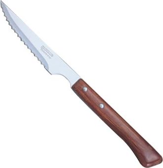 Arcos Couteaux de Table Chuletero - Lame Dentel&eacute;e Acier Inoxydable Nitrum 11 cm, Manche Bois Comprim&eacute;, Id&eacute;al pour Viandes - S&eacute;rie Couteaux de Table