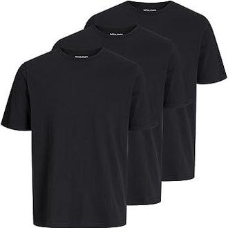 Jack & Jones JACUNDER Noos - Lot de 3 T-Shirts Homme T-Shirt Manches Courtes Noir XXL