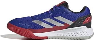 adidas Homme Courtquick Mens Padel Shoes, Lucid Blue/Silver Metallic/Lucid Red, 45 1/3 EU