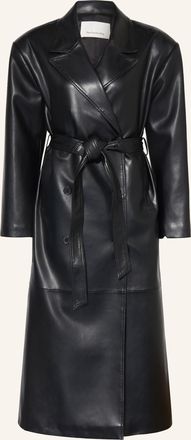 Frankie Shop Trenchcoat Tina In Lederoptik schwarz