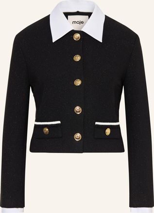 Maje Kastenjacke Mit Glitzergarn schwarz
