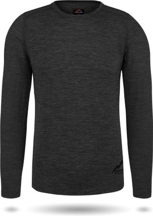 Normani Langarmshirt Herren Merino Langarm Melbourne Merino Thermounterhemd Baselayer Skipullover aus 100 % Merinowolle