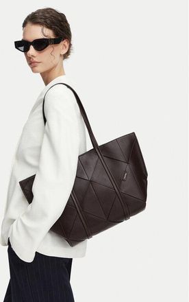 Calvin Klein Handtasche Woven Medium Carryall LV04F3548G Braun