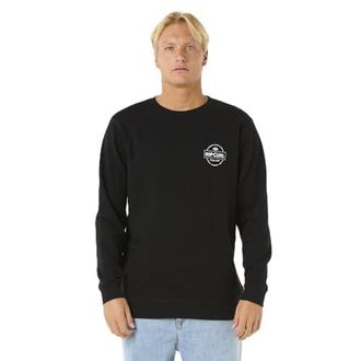 Rip Curl Sweat-shirt Stapler Crew pour homme, Noir, XXL